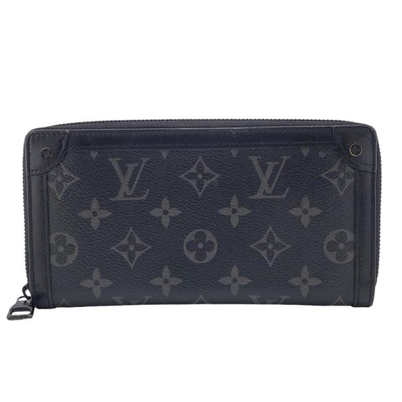 Louis Vuitton | Accessories | Louis Vuitton M8558 Zippy Wallet Round Monogram Eclipse Long Black ...